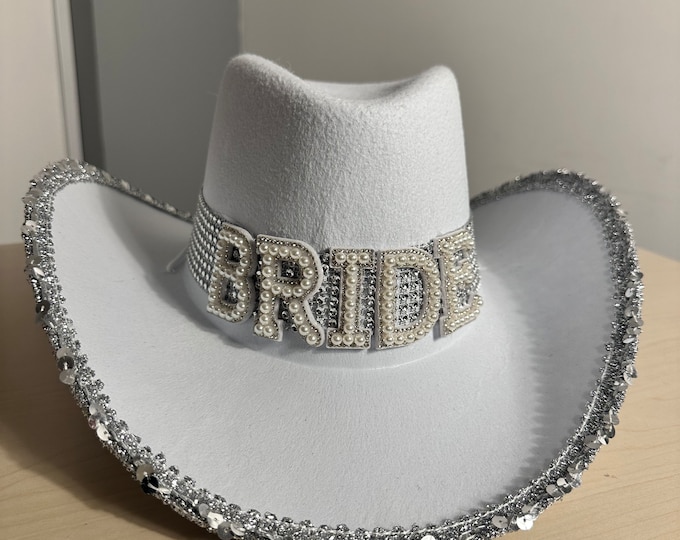 Adult's Bride Cowboy Hat Ladies Hen Do Fancy Dress Womens Hen Night ...