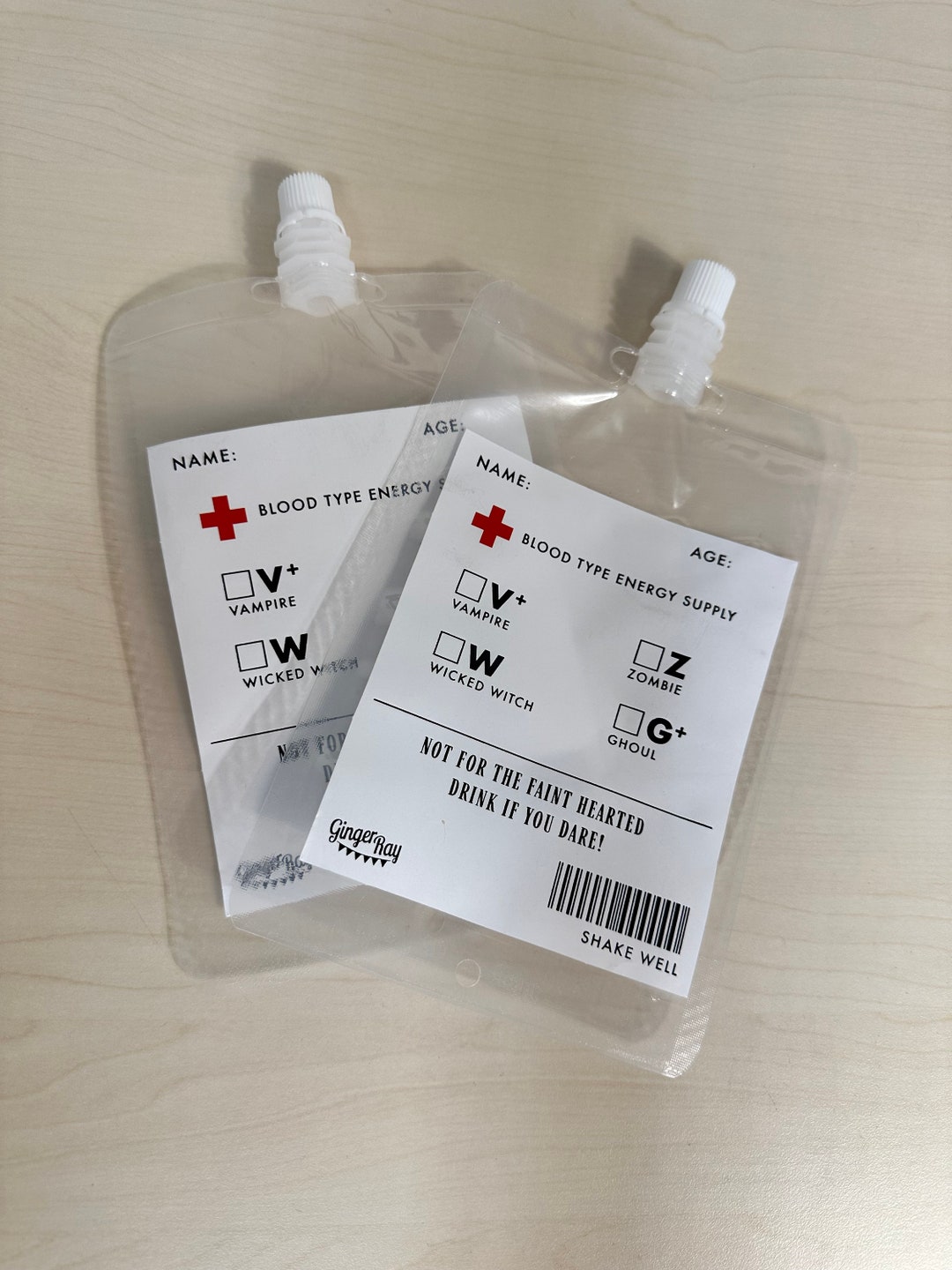 Halloween Blood Bag Drinks Holders Spooky Vampire Party Decorations ...