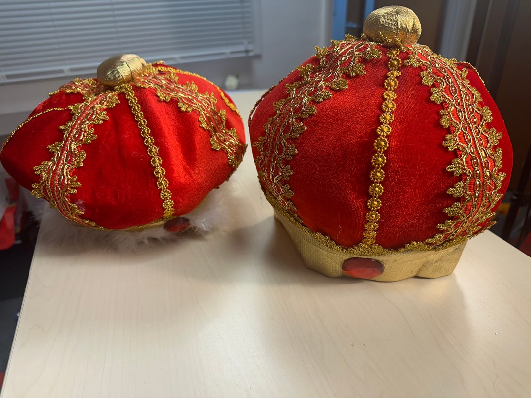 King Party Hats Adults & Kids Royal Crown Ornate Decorative Hats Fancy ...