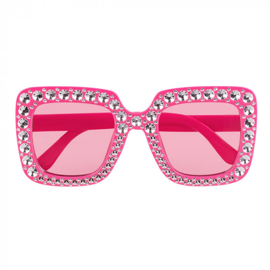 Party Glasses Bling Bling Hot Pink Glasses Costume Accessory - Etsy