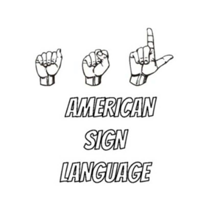 American Sign Language Coloring and Learning Activities - Etsy