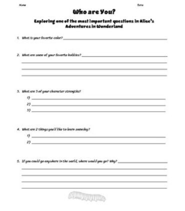 Alice's Adventures in Wonderland Book Activities - Etsy