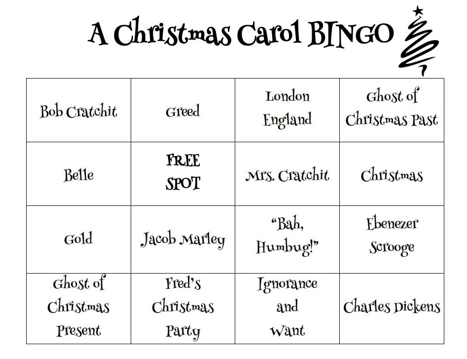 A Christmas Carol BINGO Game - Etsy
