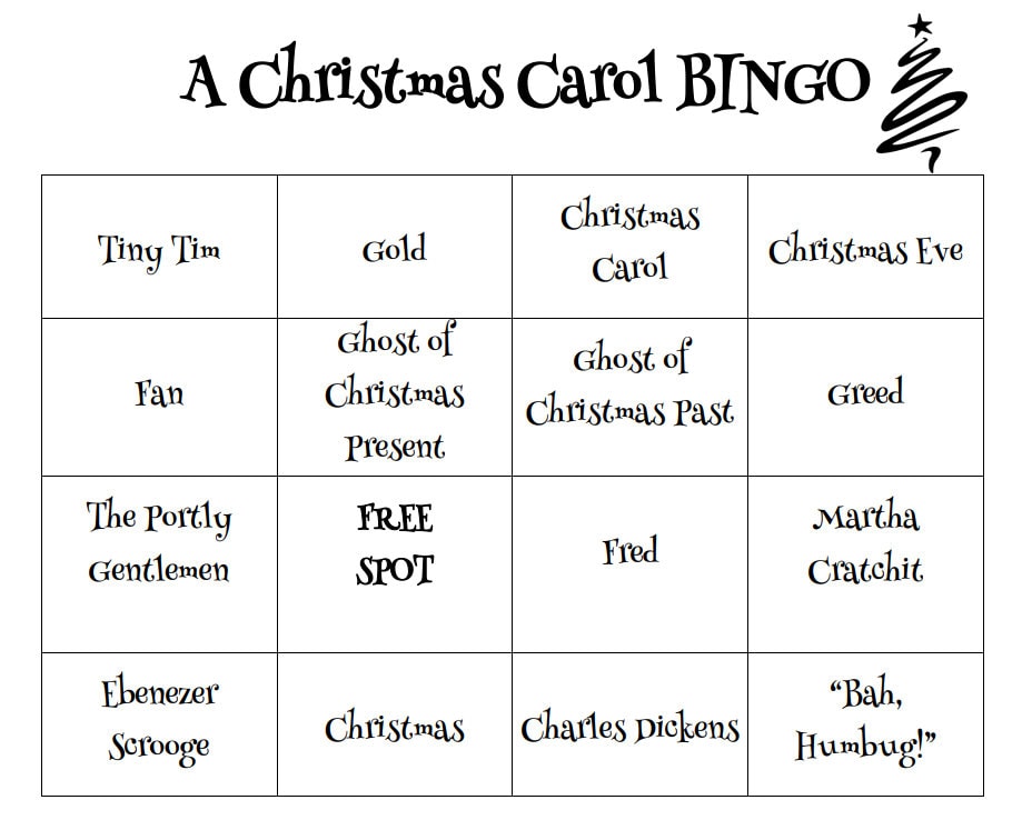 A Christmas Carol BINGO Game - Etsy
