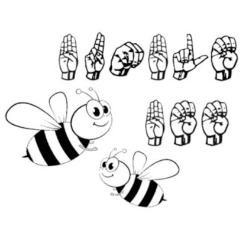 American Sign Language Coloring and Learning Activities - Etsy