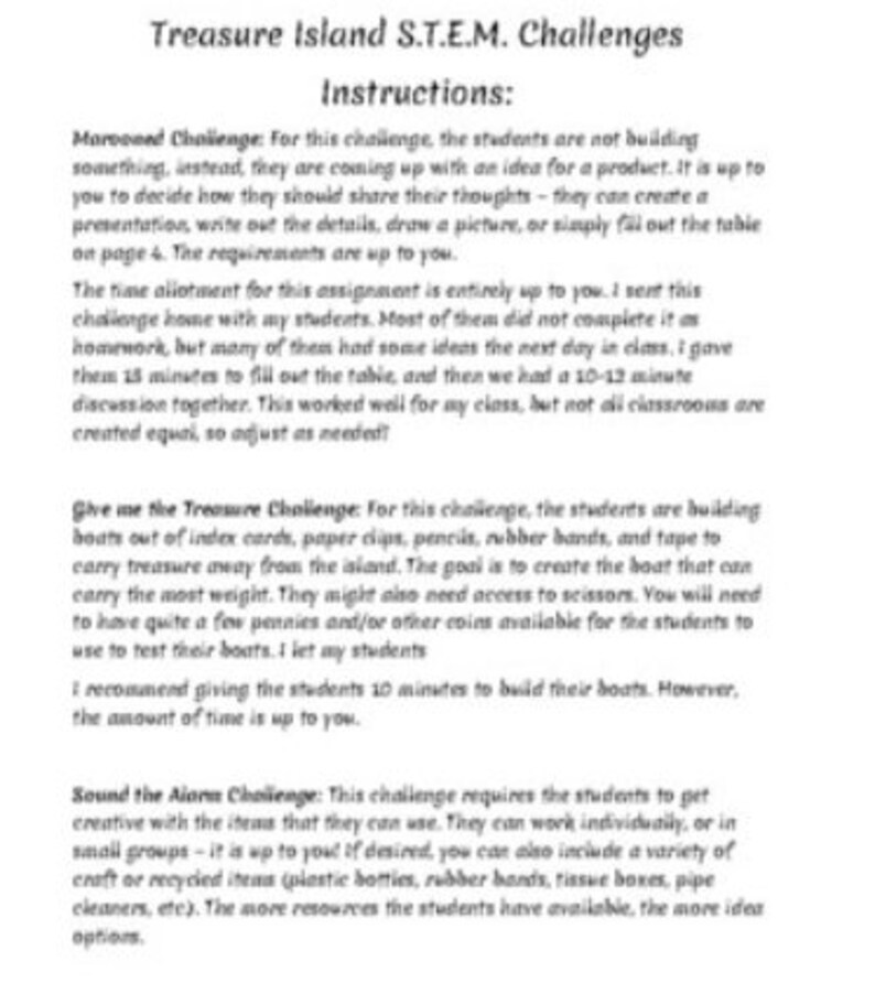 Treasure Island Themed STEM/STEAM Activities - Etsy