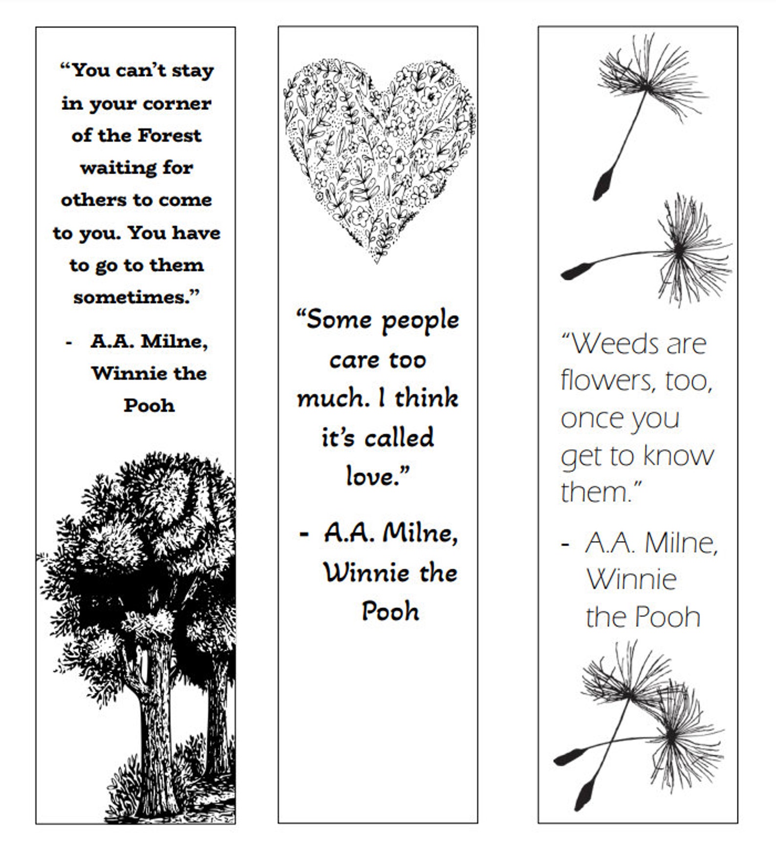 Winnie the Pooh Bookmarks - Etsy