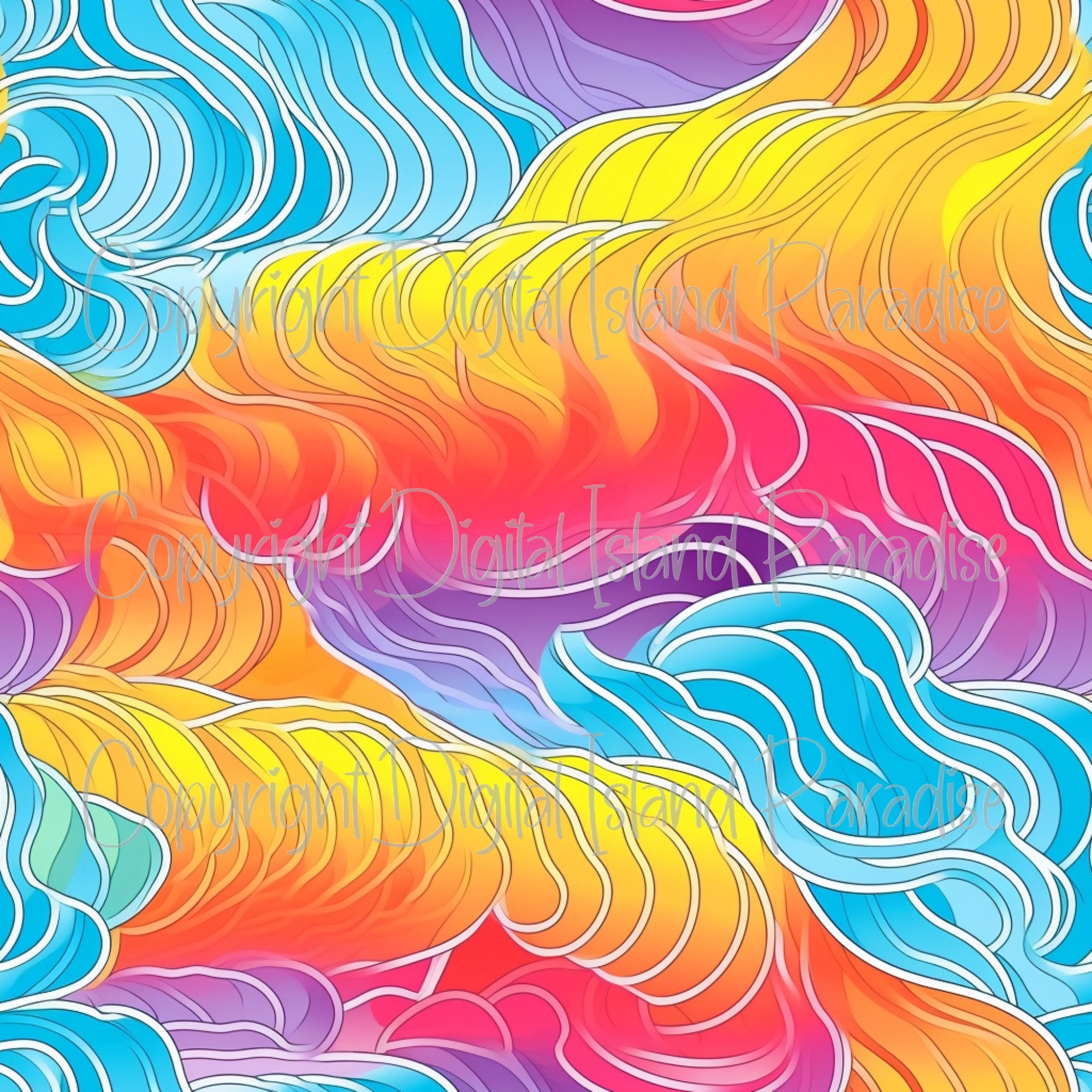 RAINBOW Line Art Papers Digital Paper Seamless Pattern - Etsy