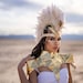Leather and Feather Mohawk - Gold and White Burning Man Festival ...
