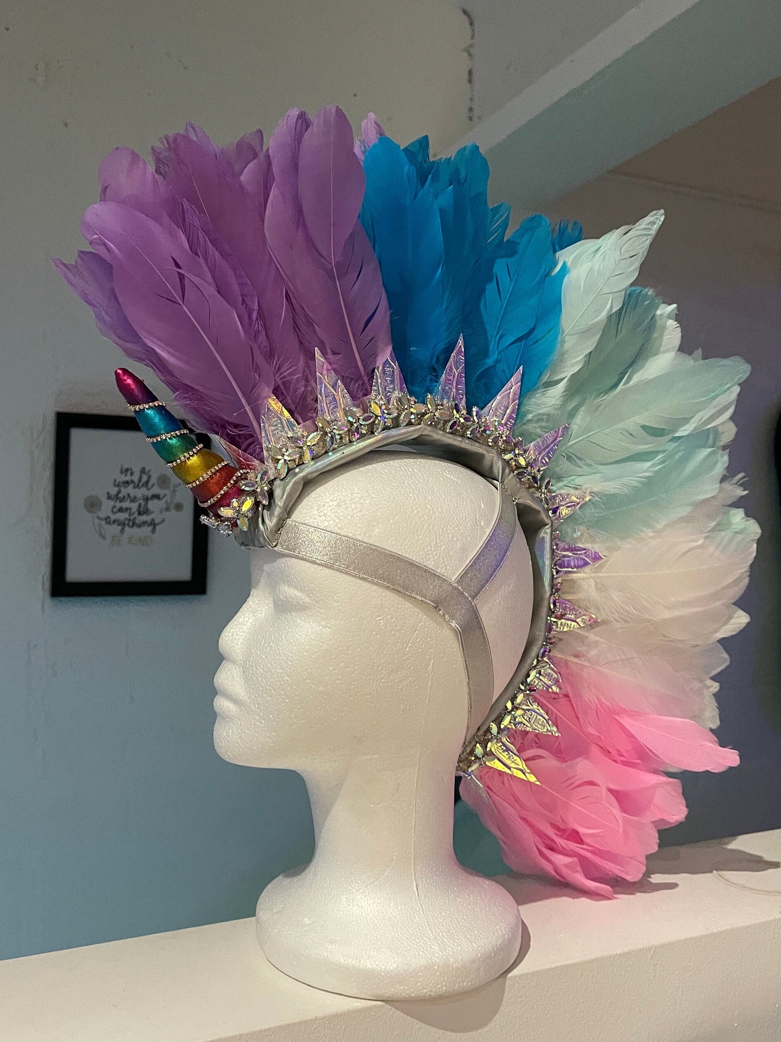 Unicorn Mohawk Burning Man Festival Accessories / Unique Head Wear ...