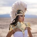 Leather and Feather Mohawk - Gold and White Burning Man Festival ...
