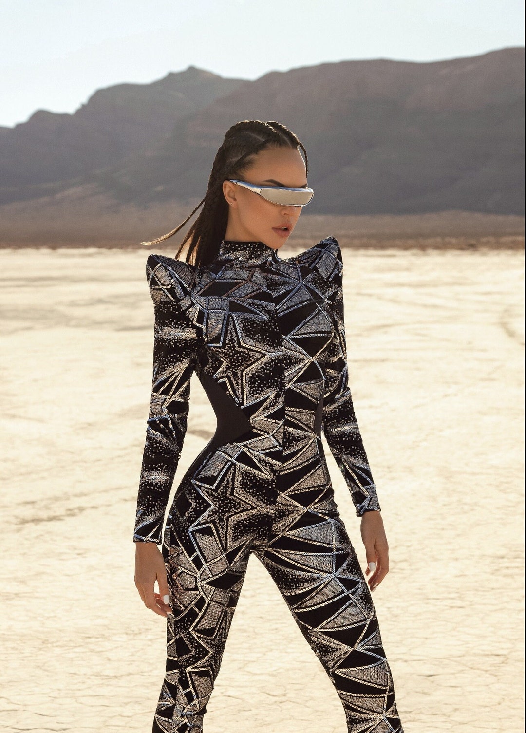 Futuristic Galactic Starburst Jumpsuit | Burning Man Festival Wear ...