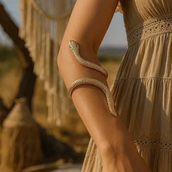 Gold Arm Cuff - Etsy