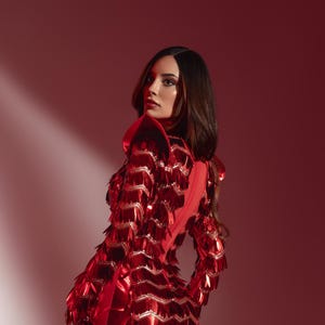 Elegant Red Metallic Sequin Dress - Perfect for Galas, Festival Party ...