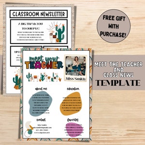 Llama Theme Meet the Teacher School Flyer and Classroom News Template ...