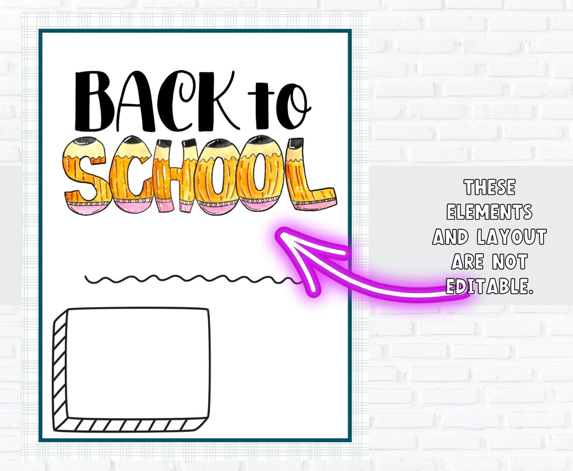 Back to Open House Flyer TEMPLATE, Editable Back to School Flyer, PTA ...