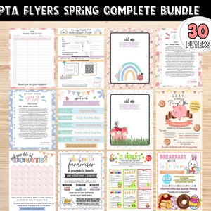 EDITABLE PTA Bundle | Spring Fundraiser Flyer | Join the Pta | Pta ...