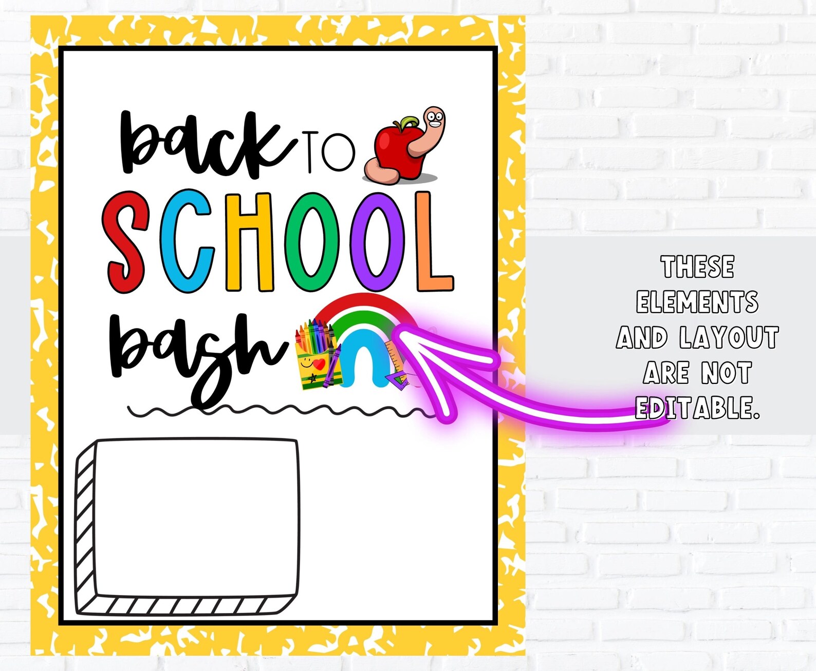 Back to School Bash Flyer | Editable Back to School Flyer | Printable ...