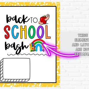 Back to School Bash Flyer | Editable Back to School Flyer | Printable ...