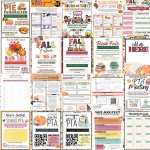 EDITABLE PTA Bundle | Fall Fundraiser Flyer | Join the Pta | Pta ...