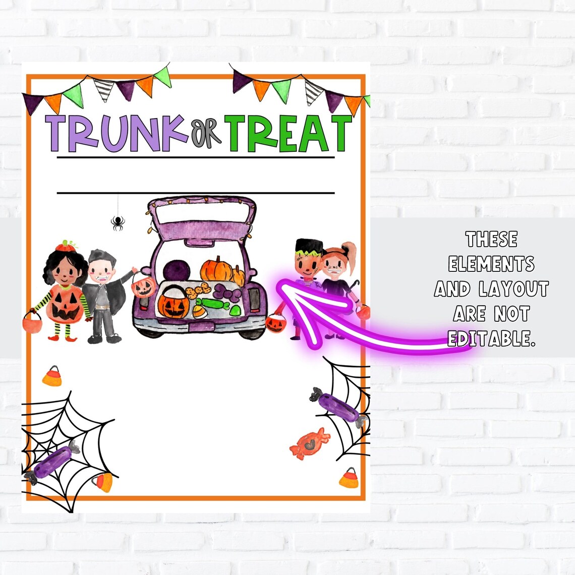 TRUNK or Treat Event Flyer | Halloween Flyer Template | Church Event ...