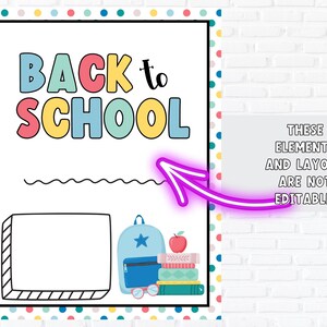Back to Open House Flyer TEMPLATE, & School Supply Drive Editable Back ...
