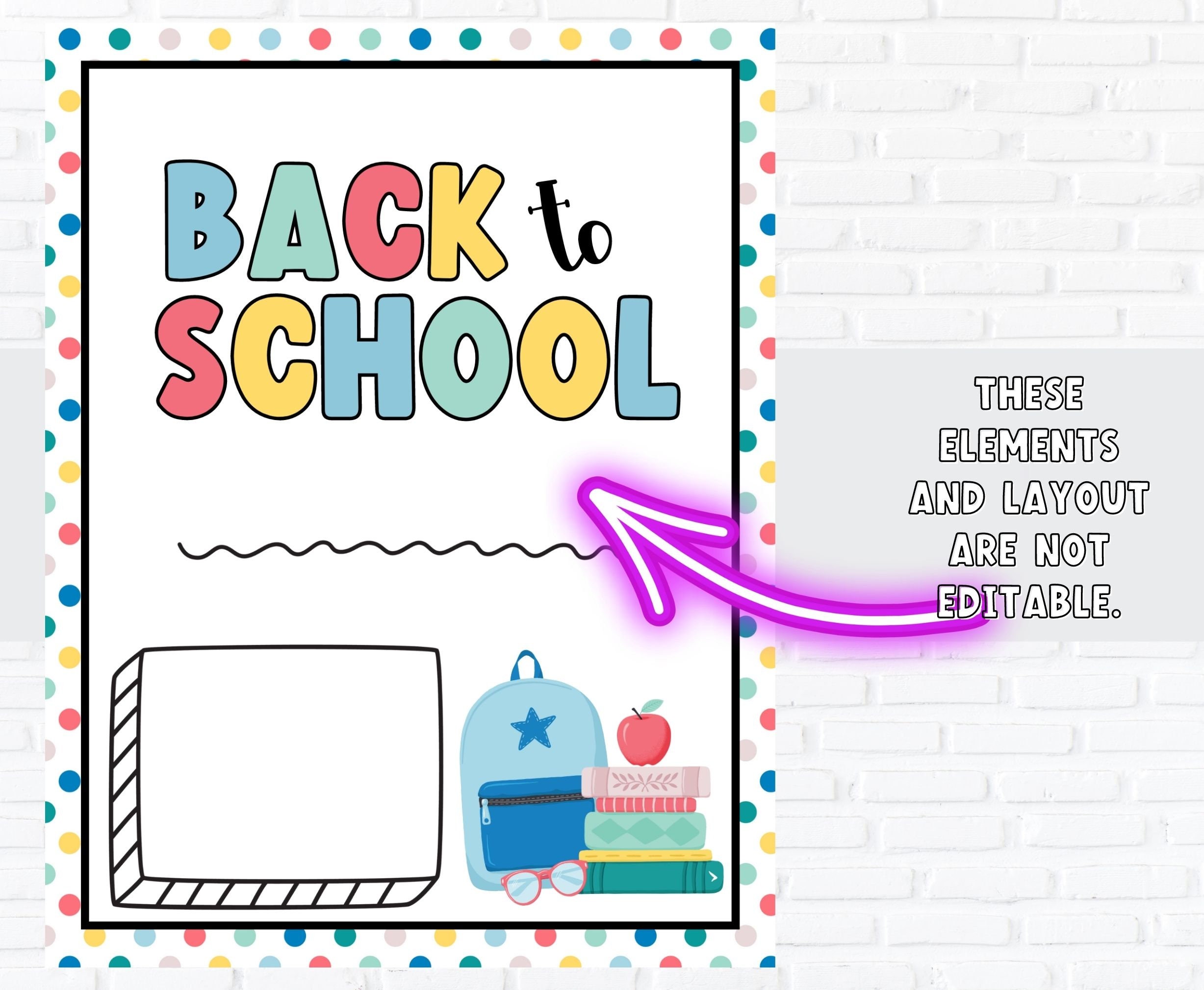Back to Open House Flyer TEMPLATE, & School Supply Drive Editable Back ...