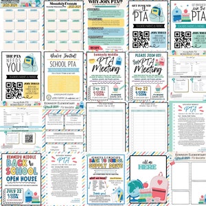 EDITABLE PTA Bundle | Open House Flyer | Join the Pta | Pta Membership ...