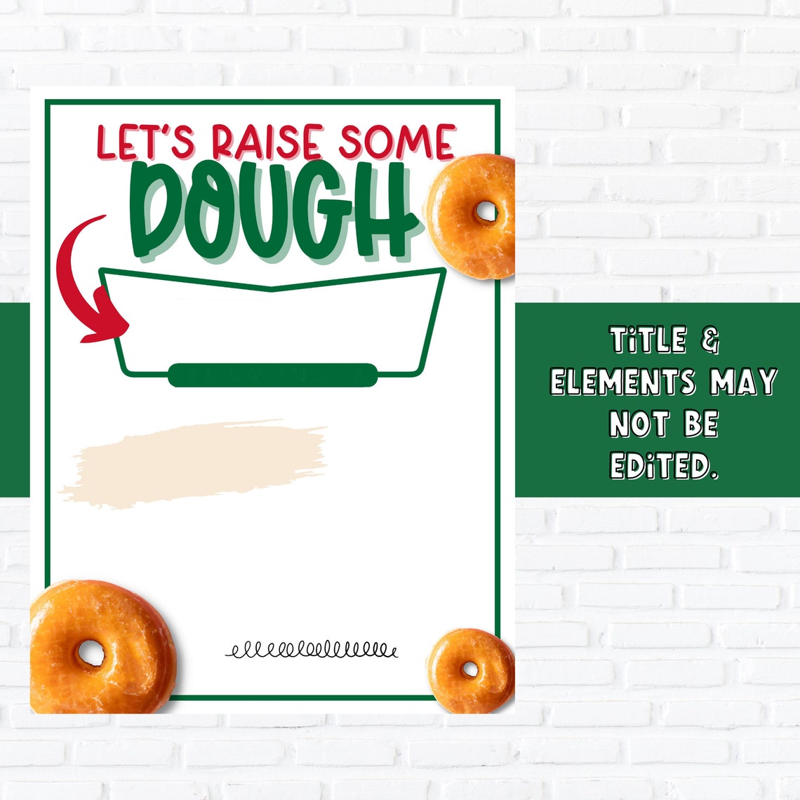 Donut Editable Fundraiser Flyer TEMPLATE, School Fundraiser, PTA Flyers ...