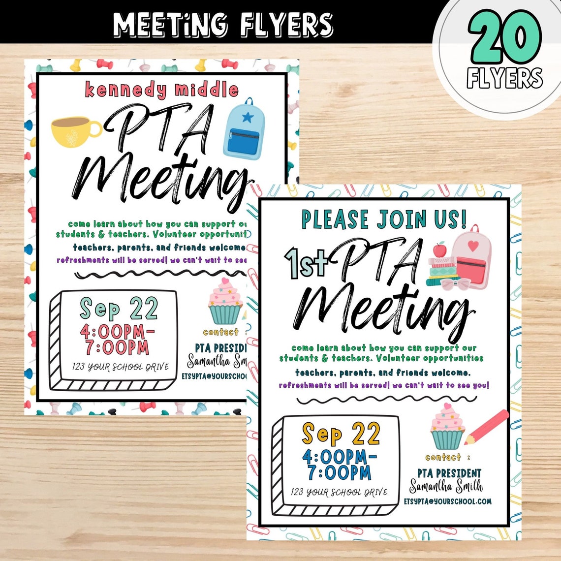 EDITABLE PTA Bundle | Open House Flyer | Join the Pta | Pta Membership ...