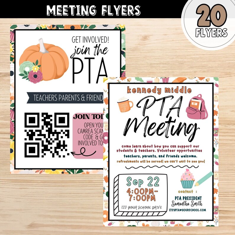 EDITABLE PTA Bundle | Fall Fundraiser Flyer | Join the Pta | Pta ...
