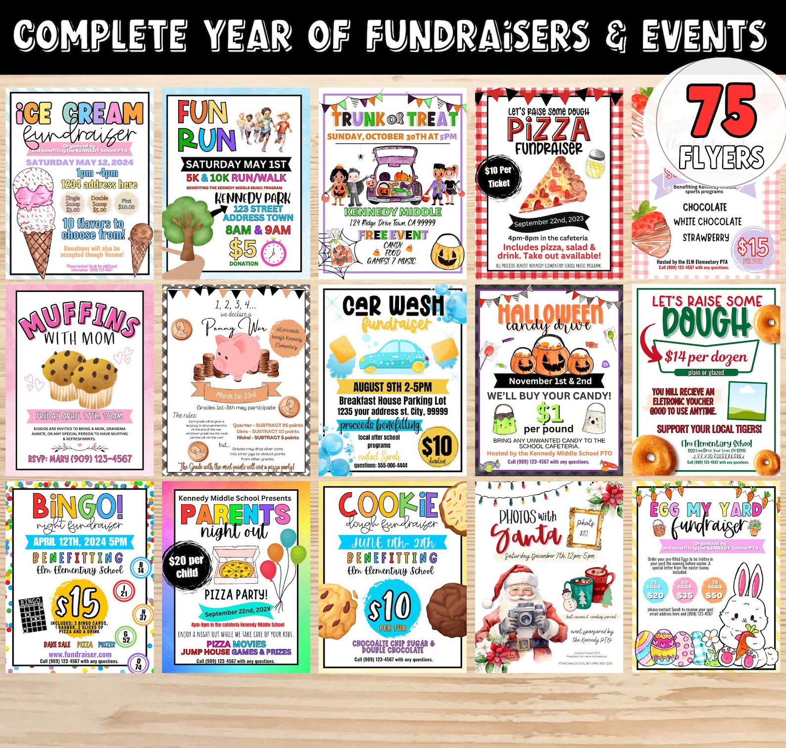 EDITABLE PTA Fundraiser Flyer| School Fundraiser Flyer | PTA Events ...