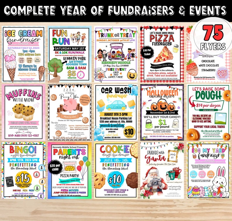 EDITABLE PTA Fundraiser Flyer| School Fundraiser Flyer | PTA Events ...