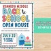 Back to Open House Flyer TEMPLATE, & School Supply Drive Editable Back ...
