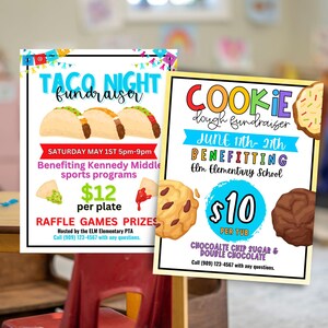 EDITABLE PTA Fundraiser Flyer| School Fundraiser Flyer | PTA Events ...