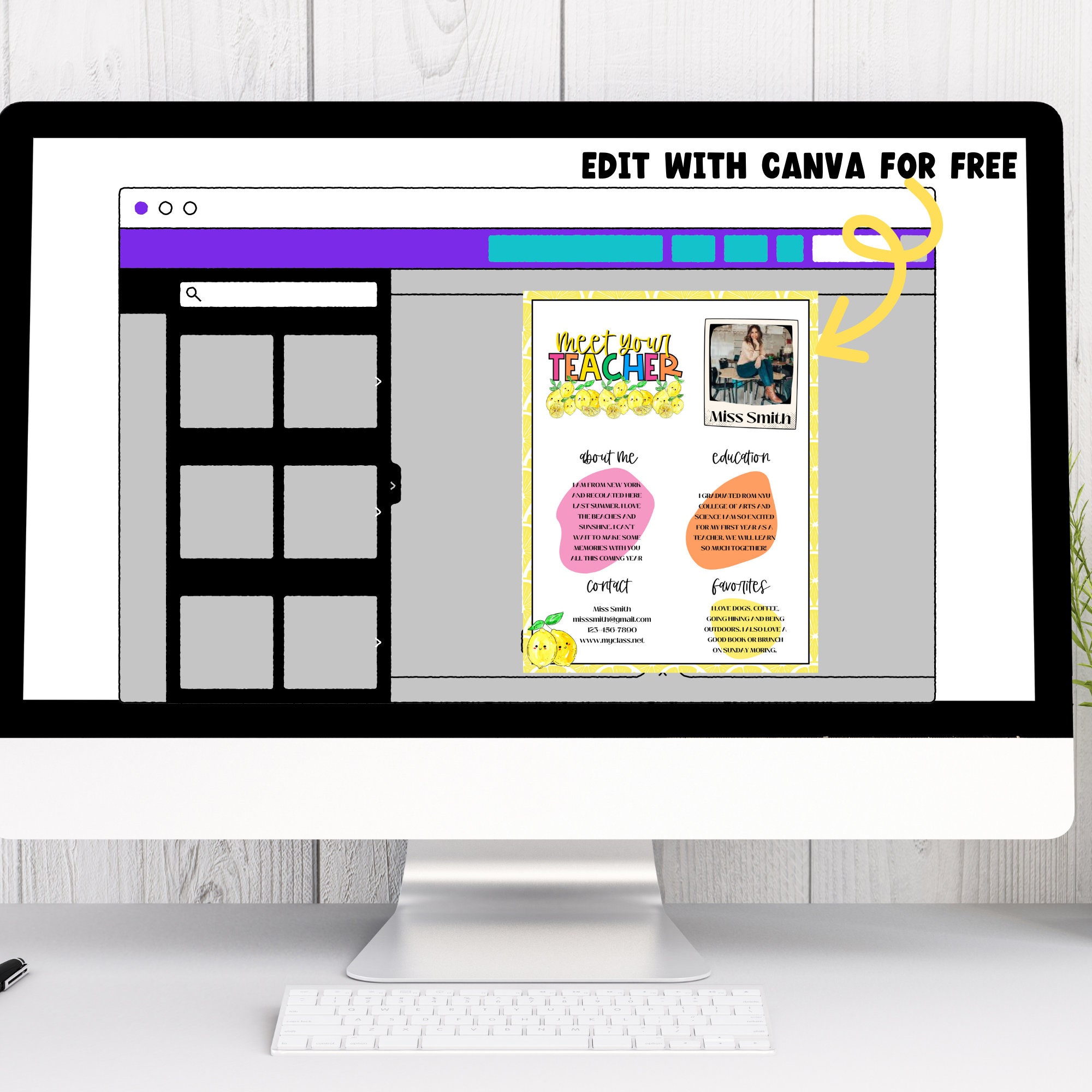 Lemon Theme Meet the Teacher School Flyer and Classroom News Template ...