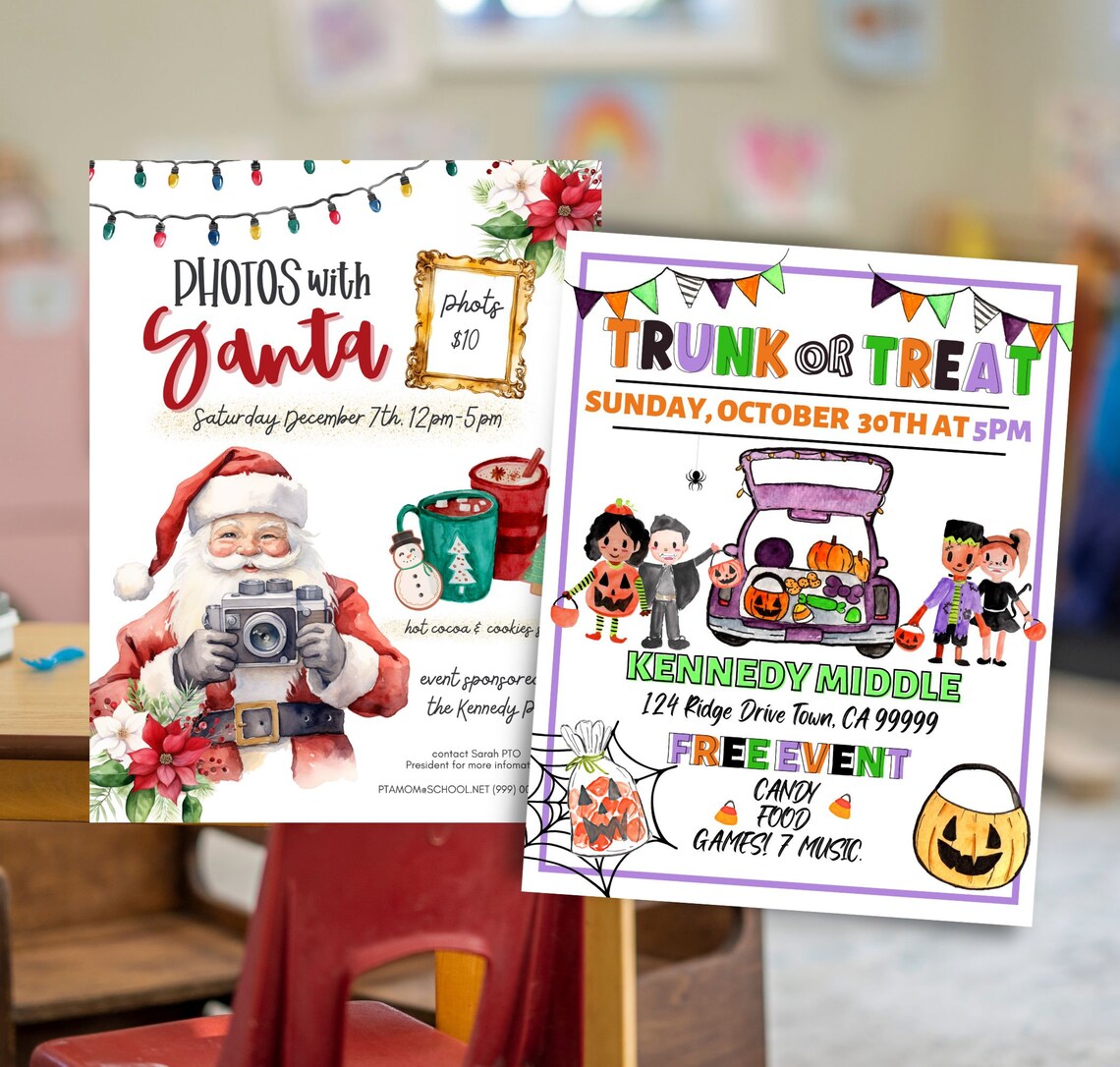 EDITABLE PTA Fundraiser Flyer School Fundraiser Flyer PTA Events Flyer ...