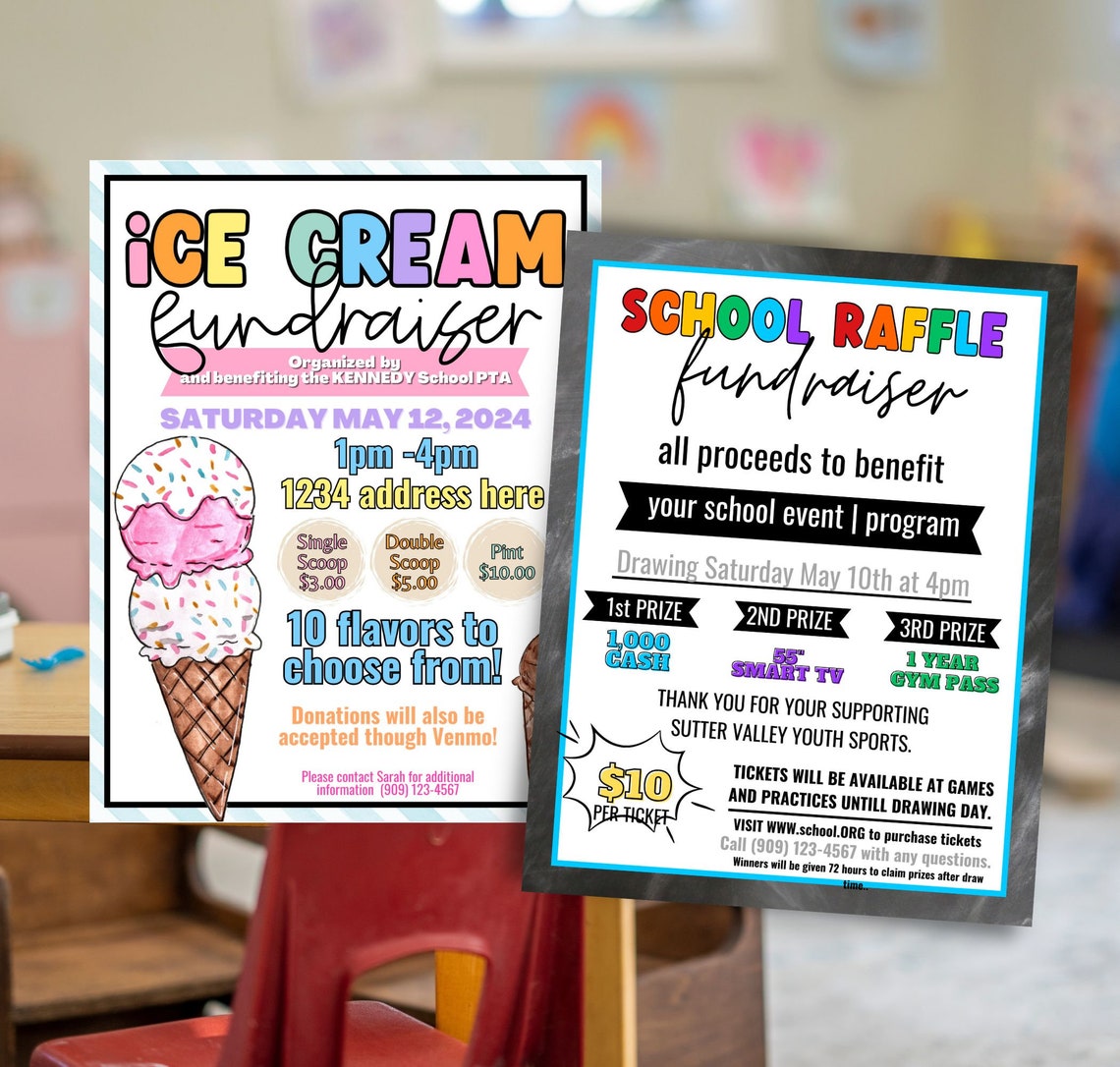 EDITABLE PTA Fundraiser Flyer School Fundraiser Flyer PTA Events Flyer ...