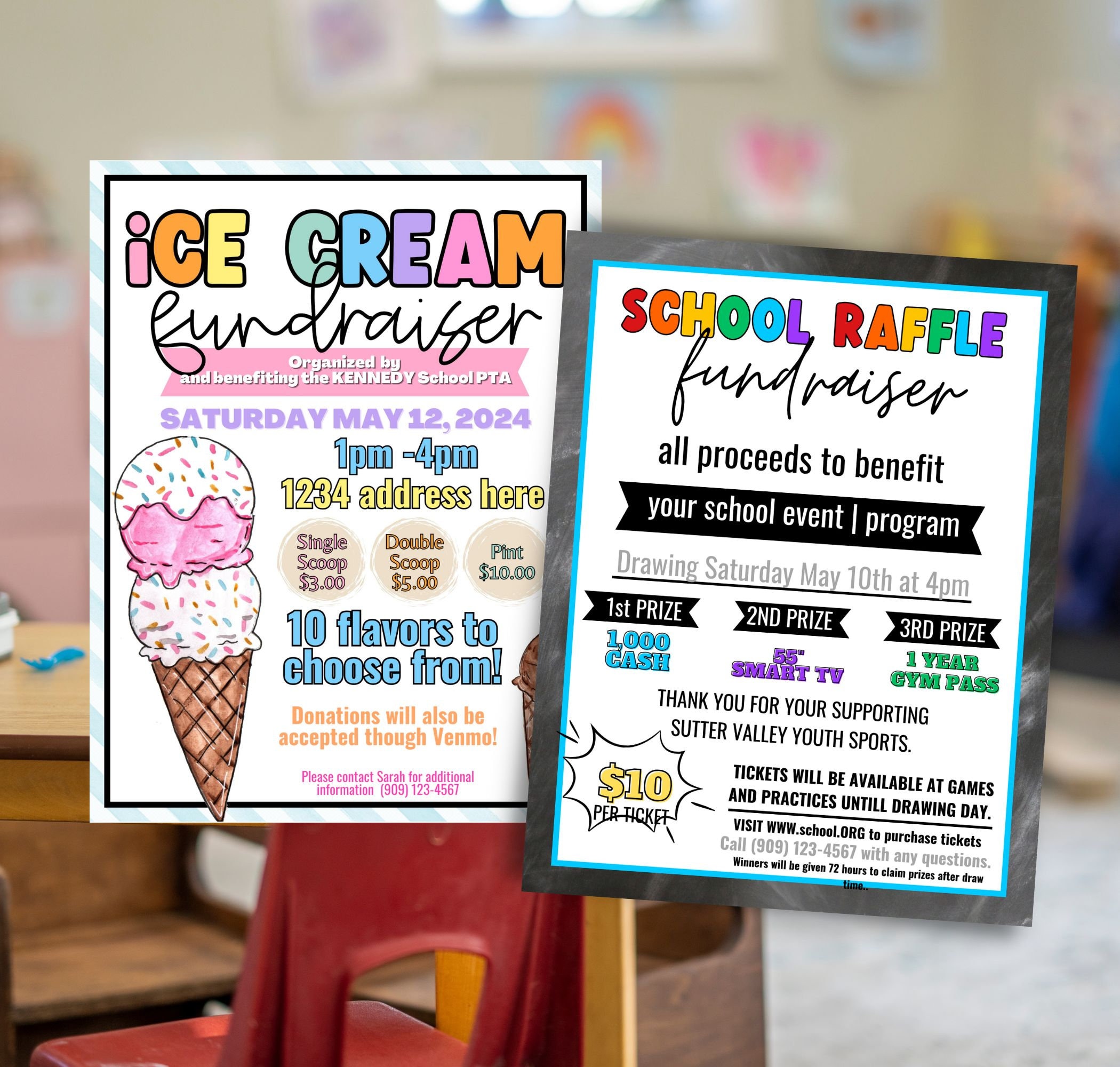 EDITABLE PTA Fundraiser Flyer| School Fundraiser Flyer | PTA Events ...