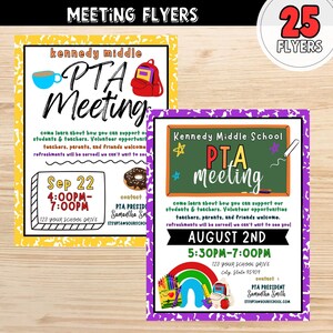 EDITABLE PTA Bundle | Open House Flyer | Join the Pta | Pta Membership ...