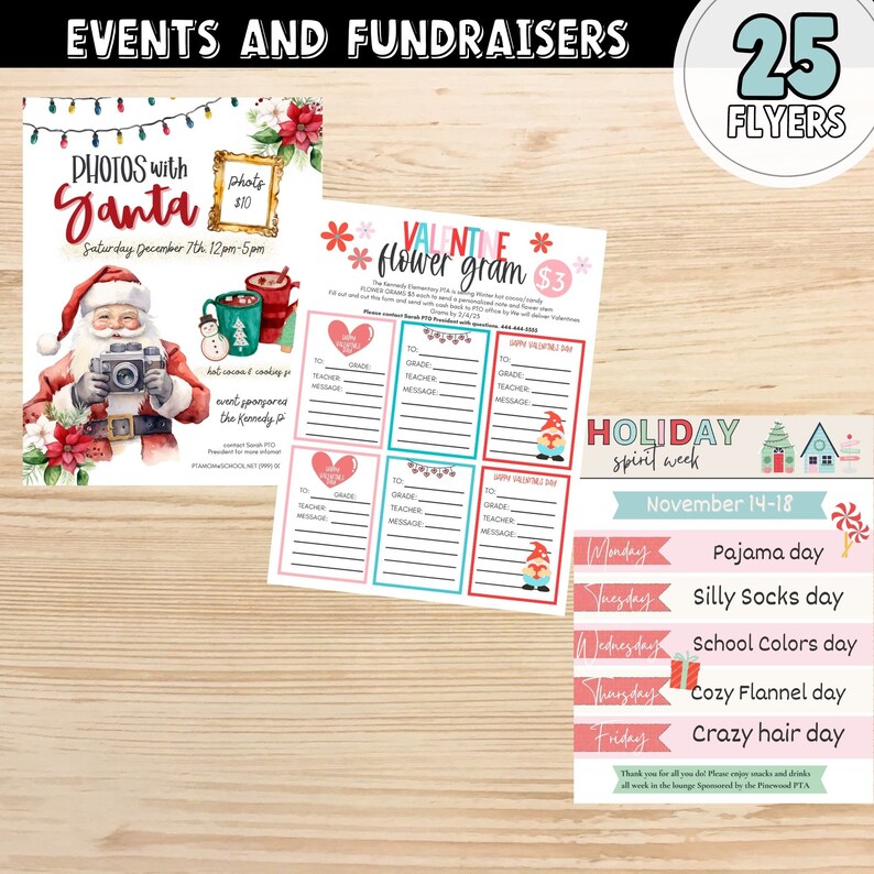 EDITABLE PTA Bundle | Winter Spirit Week| Winter Festival | Holiday ...