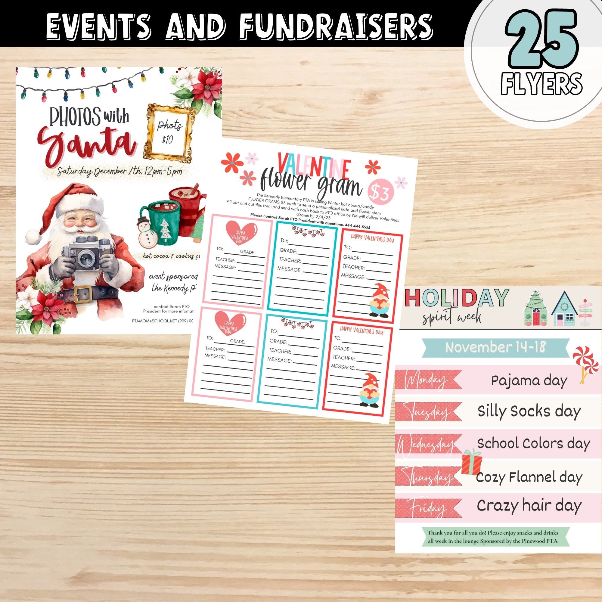 EDITABLE PTA Bundle | Winter Spirit Week| Winter Festival | Holiday ...