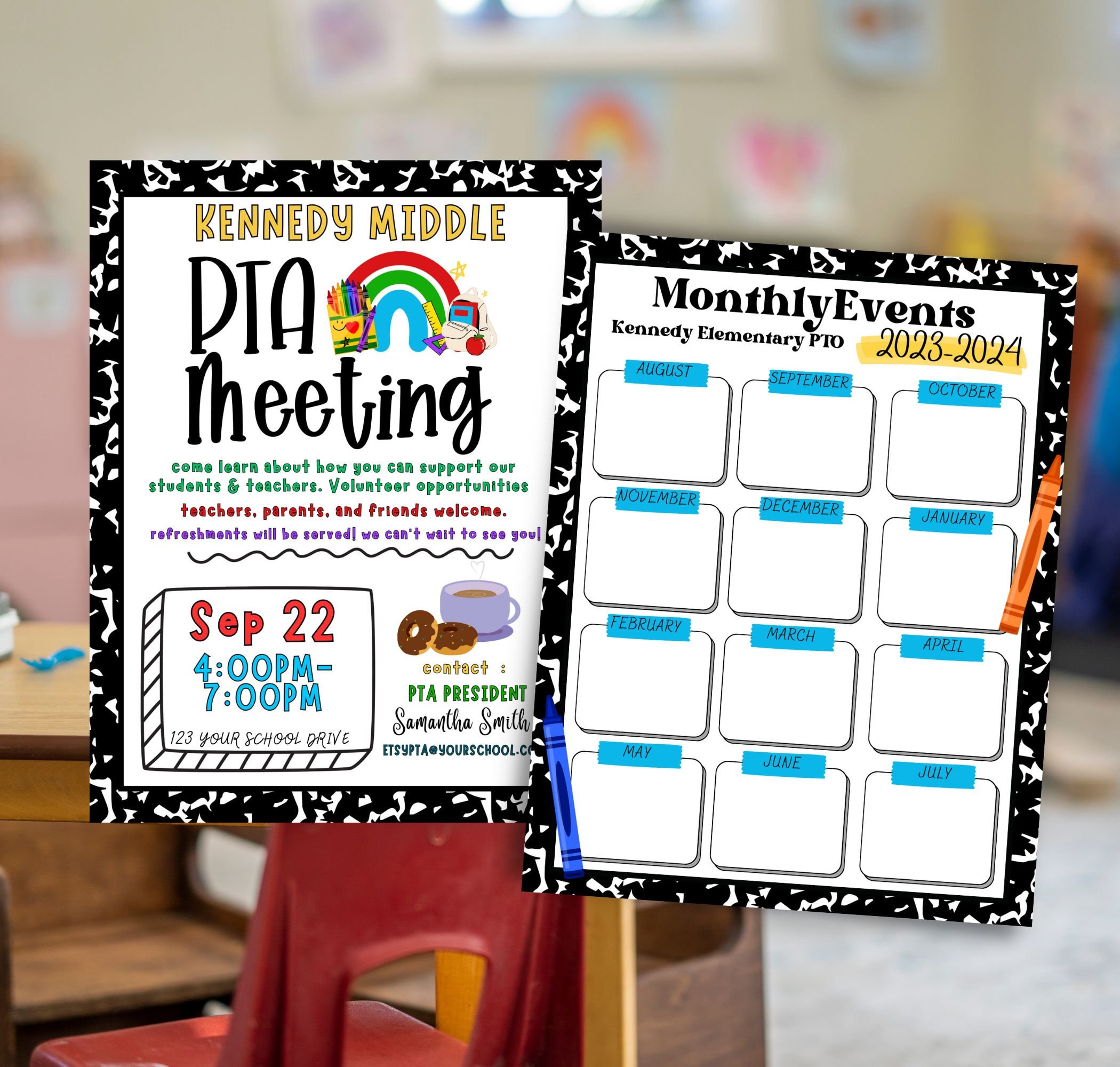 EDITABLE PTA Fundraiser Flyer School Fundraiser Flyer PTA Events Flyer ...