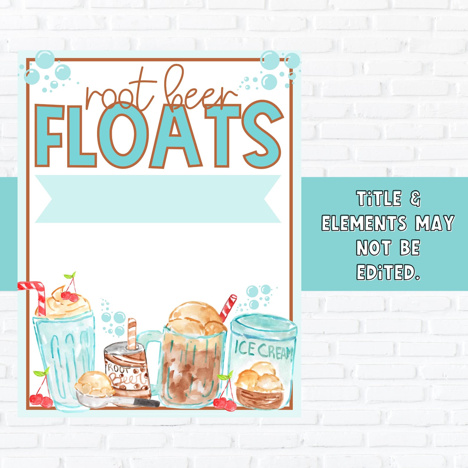 Root Beer Float Editable Fundraiser Flyer TEMPLATE, School Fundraiser ...