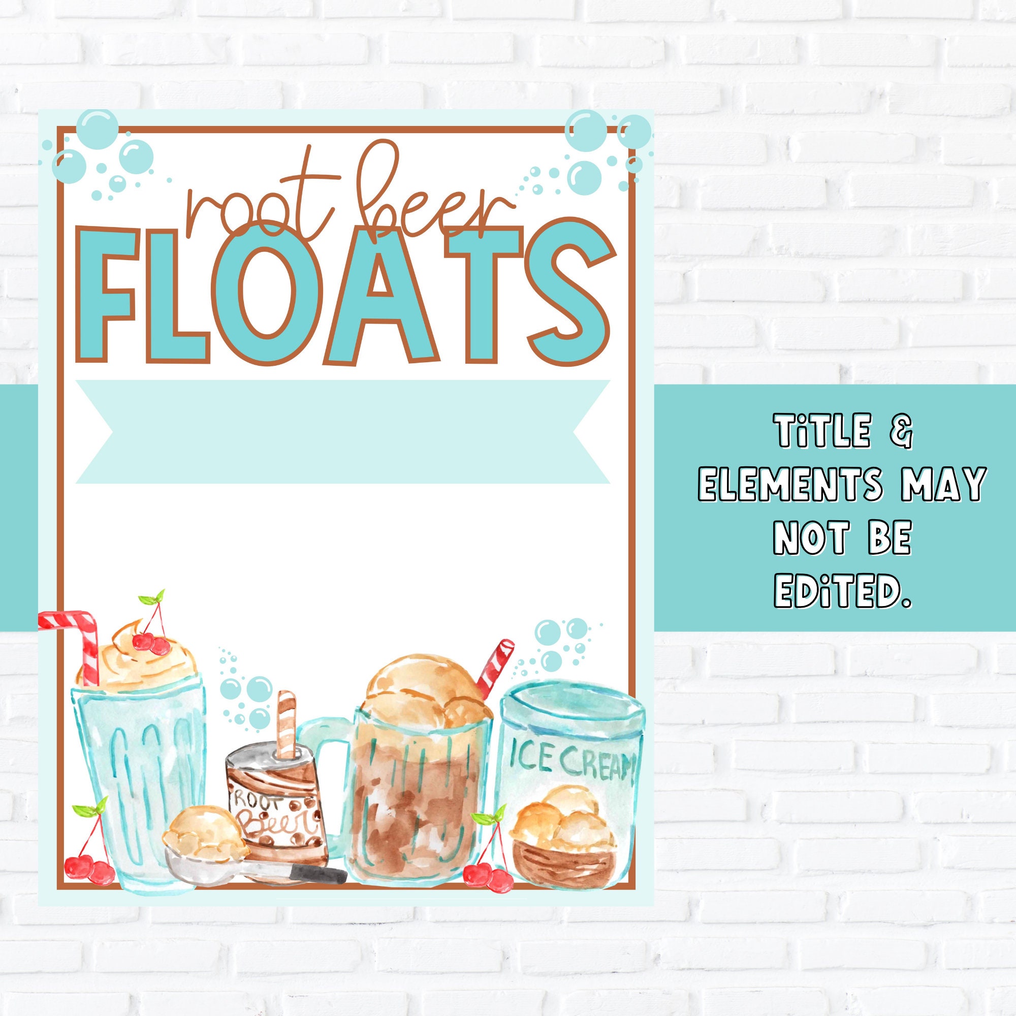 Root Beer Float Editable Fundraiser Flyer TEMPLATE, School Fundraiser ...