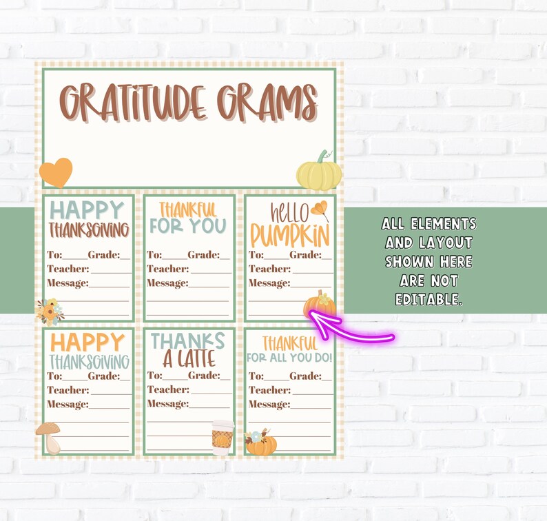 Gratitude Gram Fundraiser Flyer | Autumn Flyer Template | Fundraising ...