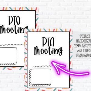 PTO PTA Meeting Flyer Template | Join the PTA |editable School Template ...