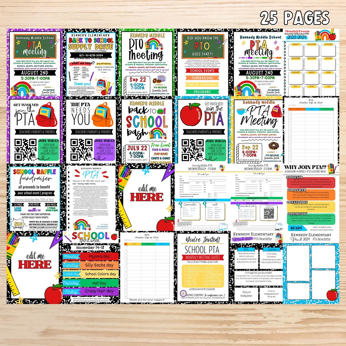 EDITABLE PTA Bundle | Open House Flyer | Join the Pta | Pta Membership ...