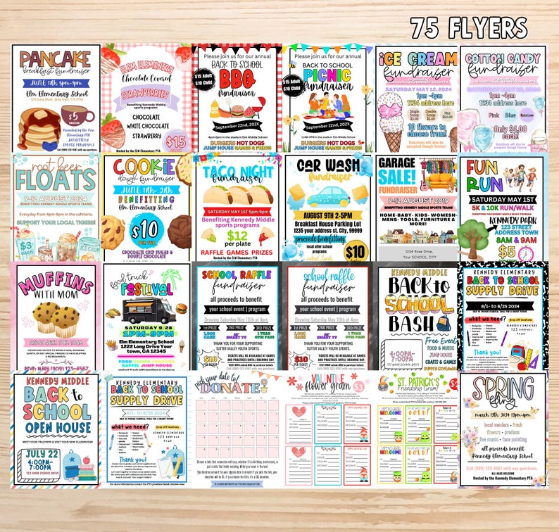 EDITABLE PTA Fundraiser Flyer| School Fundraiser Flyer | PTA Events ...