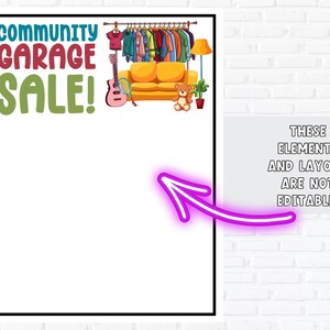Community Garage Sale Flyer TEMPLATE, Garage Sale Flyer, Neighborhood ...